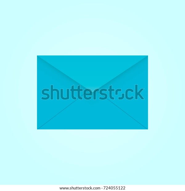 Vector Illustration Blue Open Envelope Stock Vector (Royalty Free ...