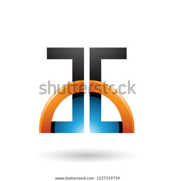 Vector Illustration Blue Orange Letters G Stock Vector (Royalty Free ...