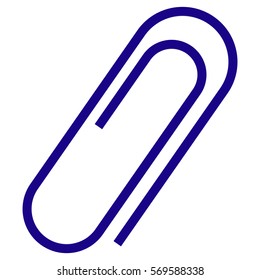 Vector Illustration Blue Paper Clip Icon Stock Vector (Royalty Free ...