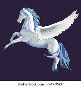 Pegasus Closeup Isolated On White Stock Illustration 701364217 ...