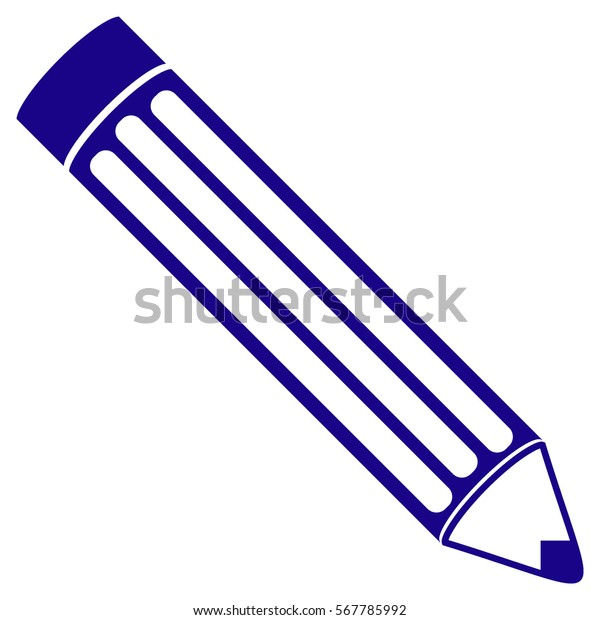 Vector Illustration Blue Pencil Icon Stock Vector (Royalty Free ...
