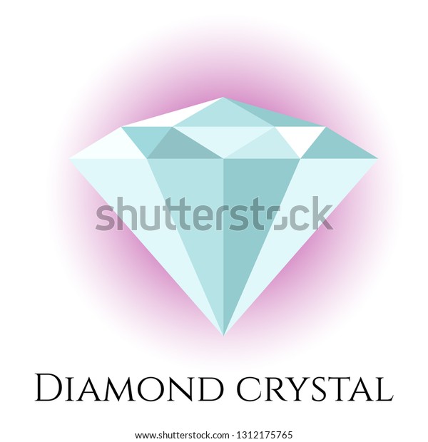 Vector Illustration Blue Shine Triangle Crystal Stock Vector (Royalty ...