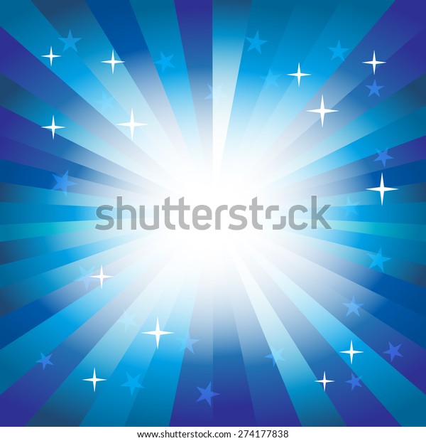 Vector Illustration Blue Spectrum Star Burst Stock Vector (Royalty Free ...
