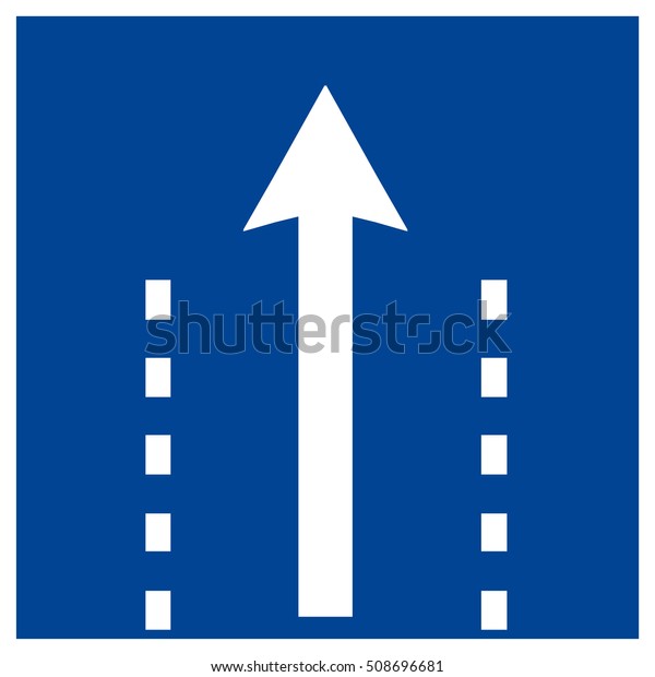 Vector Illustration Blue Square Traffic Sign Stock Vector (Royalty Free ...