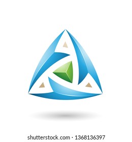 Vector Illustration Blue Triangle Arrows Isolated Stock Vector (Royalty ...