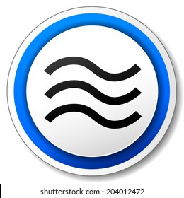 Vector Illustration Blue White Flood Icon Stock Vector (Royalty Free ...