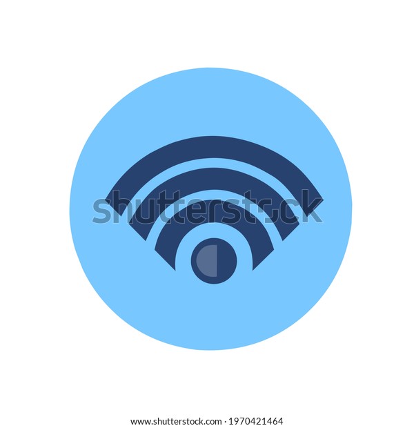 Vector Illustration Blue Wifi Network Logo Stock Vector (Royalty Free ...
