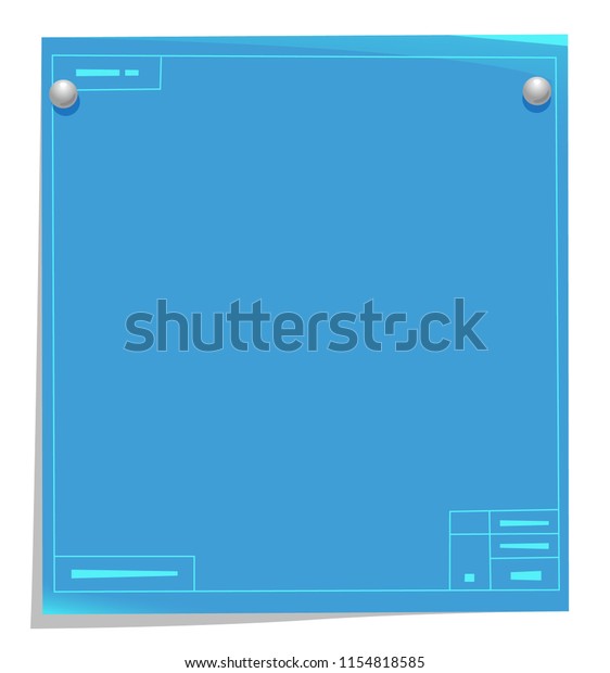 Vector Illustration Blueprint Buttons Drawing: vector de stock (libre ...