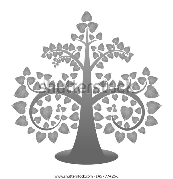 Vector Illustration Bodhi Tree Symbol Thai Stock Vector (Royalty Free ...