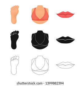 Vector Illustration Body Part Logo Collection Stock Vector (Royalty ...