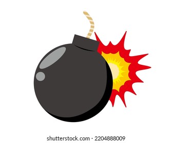 Vector Illustration Bomb Fuse Stock Vector (Royalty Free) 2204888009 ...
