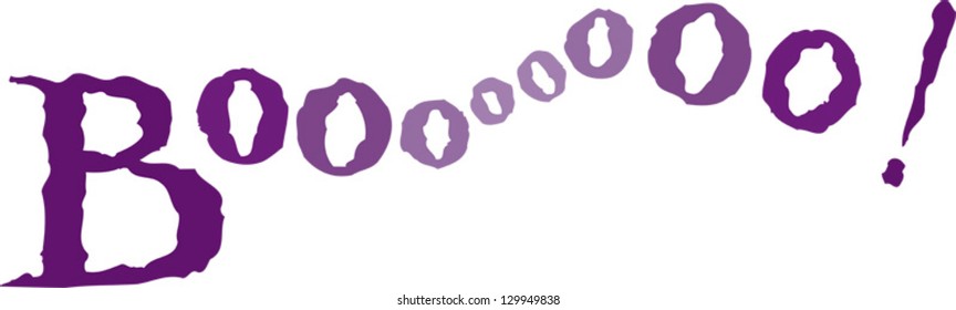 Vector Illustration Boo Type Design Stock Vector (Royalty Free ...