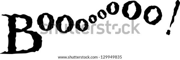 Vector Illustration Boo Type Design Stock Vector (Royalty Free ...