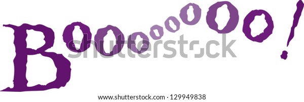 Vector Illustration Boo Type Design Stock Vector (Royalty Free ...
