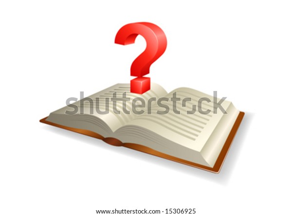 Vector Illustration Book Question Mark Stock Vector (Royalty Free) 15306925
