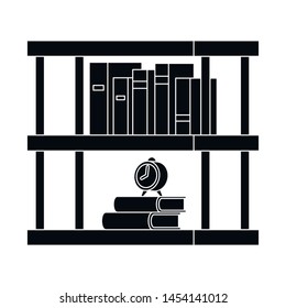 Vector Illustration Bookshelf Book Logo Collection Stock Vector ...