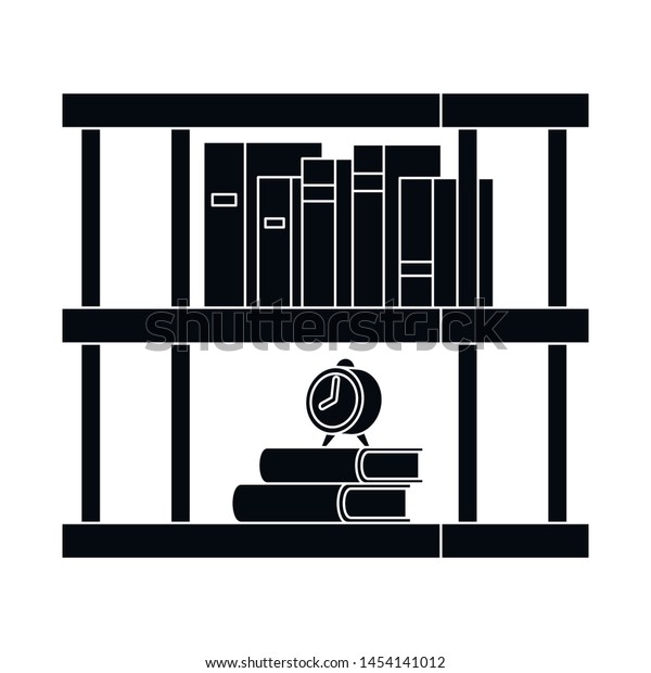 Vector Illustration Bookshelf Book Logo Collection Stock Vector ...