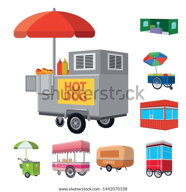 Vector Illustration Booth Kiosk Sign Set Stock Vector (Royalty Free ...