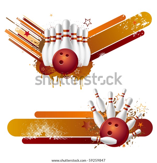 Vector Illustration Bowling Strike Stock Vector (Royalty Free) 59259847 ...