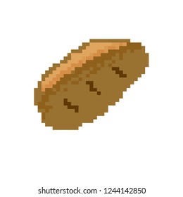 Vector Illustration Bread Pixel Style Stock Vector (Royalty Free ...