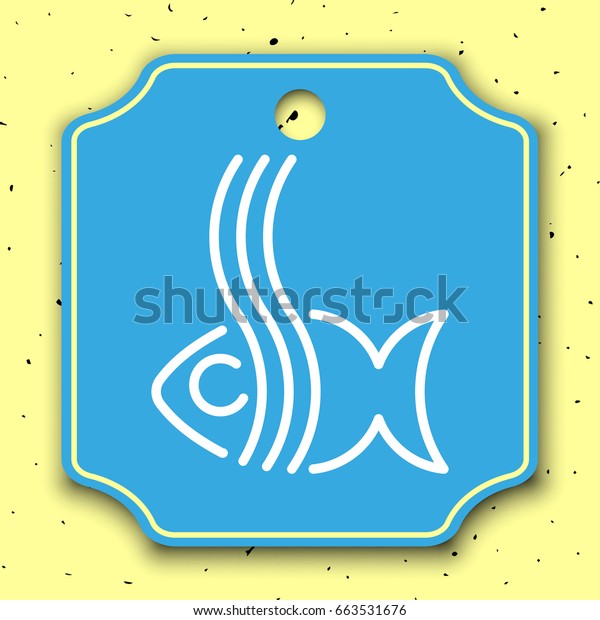 Vector Illustration Bright Blue Sticker Icon Stock Vector (Royalty Free ...