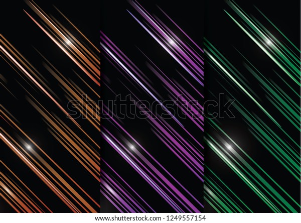 Vector Illustration Bright Diagonal Neon Stripes Stock Vector (Royalty ...