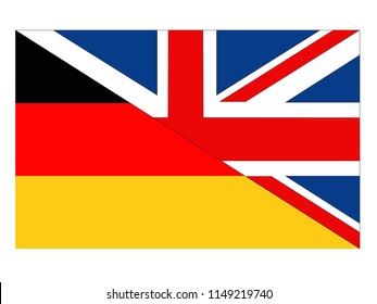 Vector Illustration British German Flags Stock Vector (Royalty Free ...
