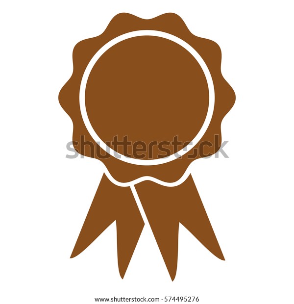 Vector Illustration Brown Badge Icon Brown Stock Vector (Royalty Free ...