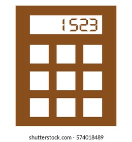 Vector Illustration Brown Calculator Icon Stock Vector (Royalty Free) 574018489 | Shutterstock