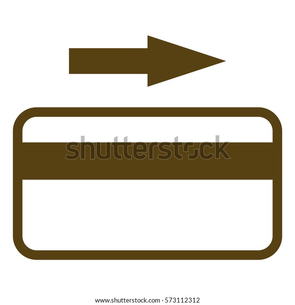 Vector Illustration Brown Credit Card Arrow Stock Vector (Royalty Free ...