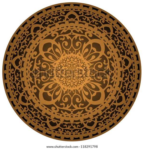 Vector Illustration Brown Rug Stock Vector (Royalty Free) 118291798 ...
