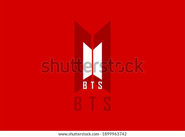 Vector Illustration Bts Logo White On Stock Vector (Royalty Free ...