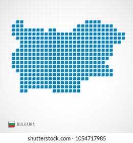 Vector Illustration Bulgaria Map Dotted Basic Stock Vector (Royalty ...