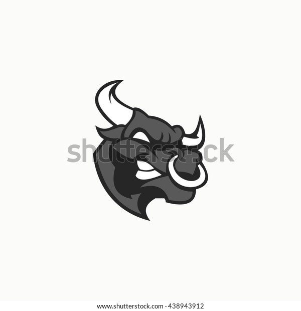Vector Illustration Bull Head Design Logo Stock Vector (Royalty Free ...