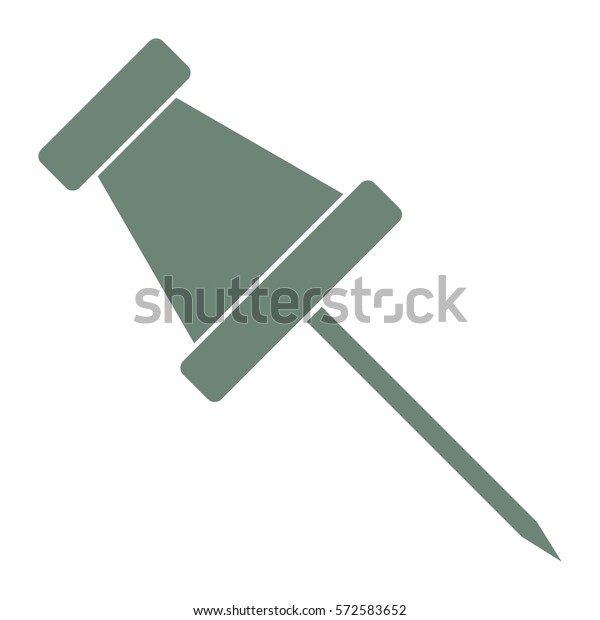 Vector Illustration Bulletin Pin Icon Gray Stock Vector (Royalty Free ...
