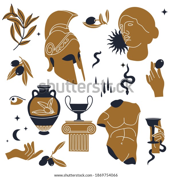 Vector Illustration Bundle Antique Signs Symbols Stock Vector (Royalty ...
