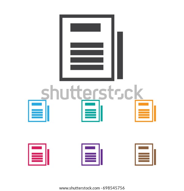 Vector Illustration Bureau Symbol On Sheets Stock Vector (Royalty Free ...
