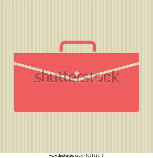 Vector Illustration Business Briefcase Red Color Stock Vector (Royalty ...