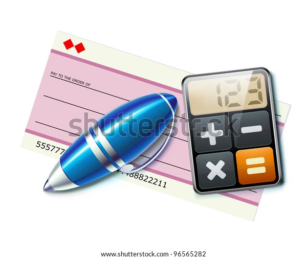 Vector Illustration Business Concept Bank Check Stock Vector (Royalty ...