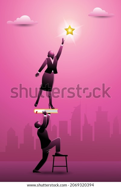 279 Female Reach For Star Stock Vectors, Images & Vector Art | Shutterstock