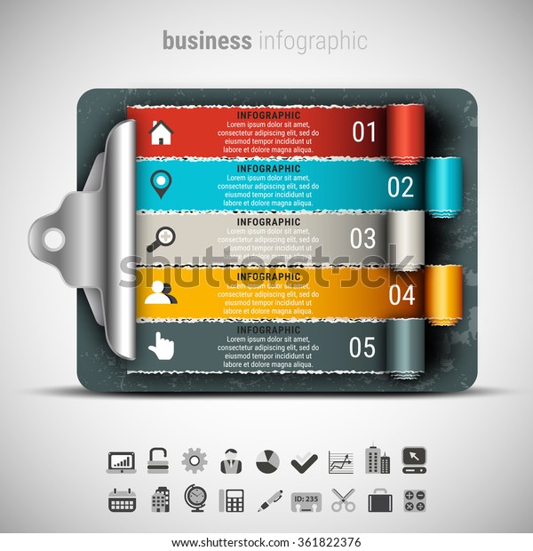Vector Illustration Business Infographic Made Checklist Stock Vector ...