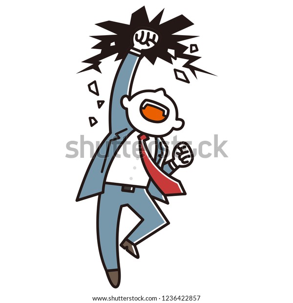 Vector Illustration Business Man Breaking Down Stock Vector (Royalty ...