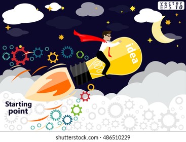 Vector Illustration Business Modern Idea Concept Stock Vector (Royalty ...