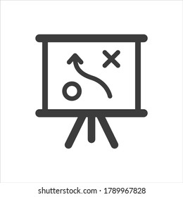 Vector Illustration Business Planning Presentation Icon Stock Vector ...