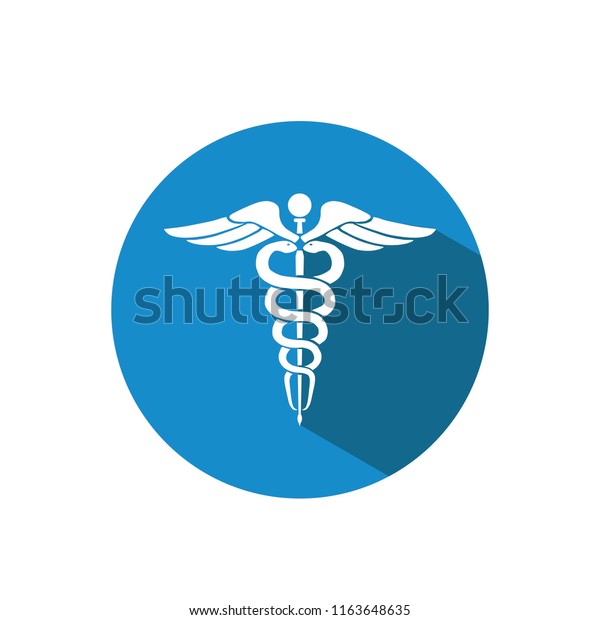 Vector Illustration Caduceus Medical Symbol Stock Vector (Royalty Free ...