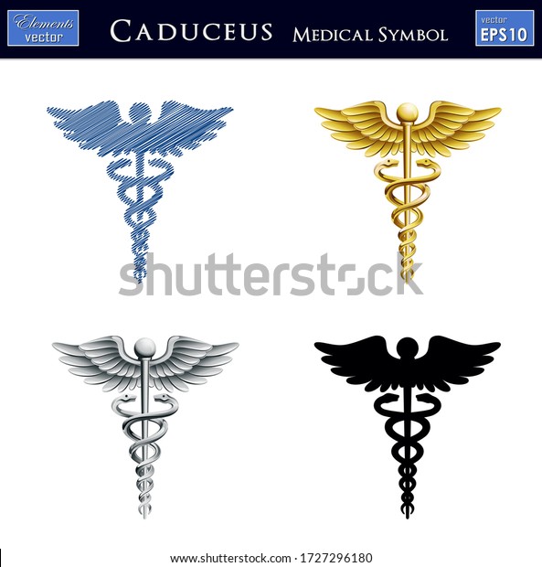 Vector Illustration Caduceus Medical Symbol 4 Stock Vector (Royalty ...