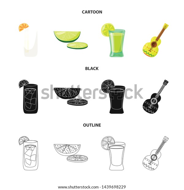 Vector Illustration Cafe Latin Sign Set Stock Vector (Royalty Free ...