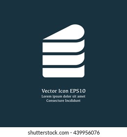 Vector Illustration Cake Piece Icon Stock Vector (Royalty Free ...