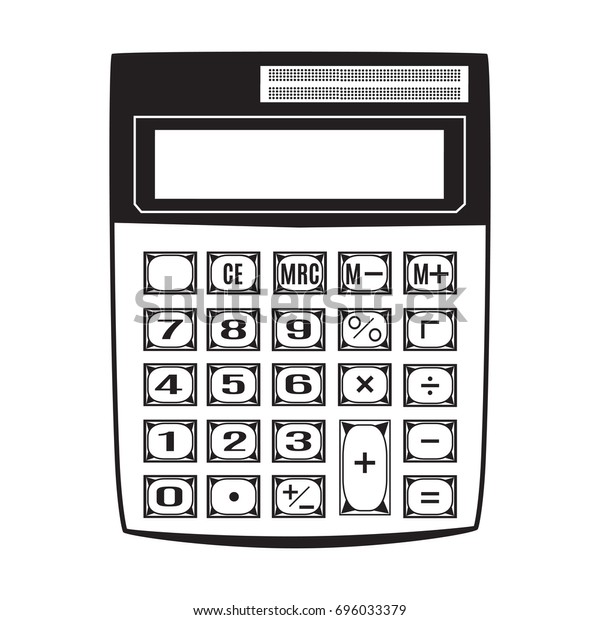 Vector Illustration Calculator Electronic Black Calculator Stock Vector ...