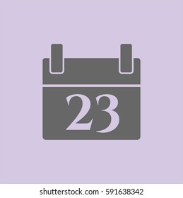 Vector Illustration Calendar Icon Grey Stock Vector (Royalty Free ...